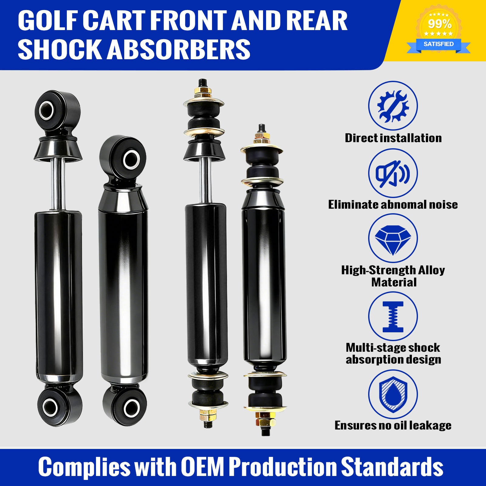 Club Car DS Shocks, Club Car Precedent Shocks, Golf Cart Front and Rea ...