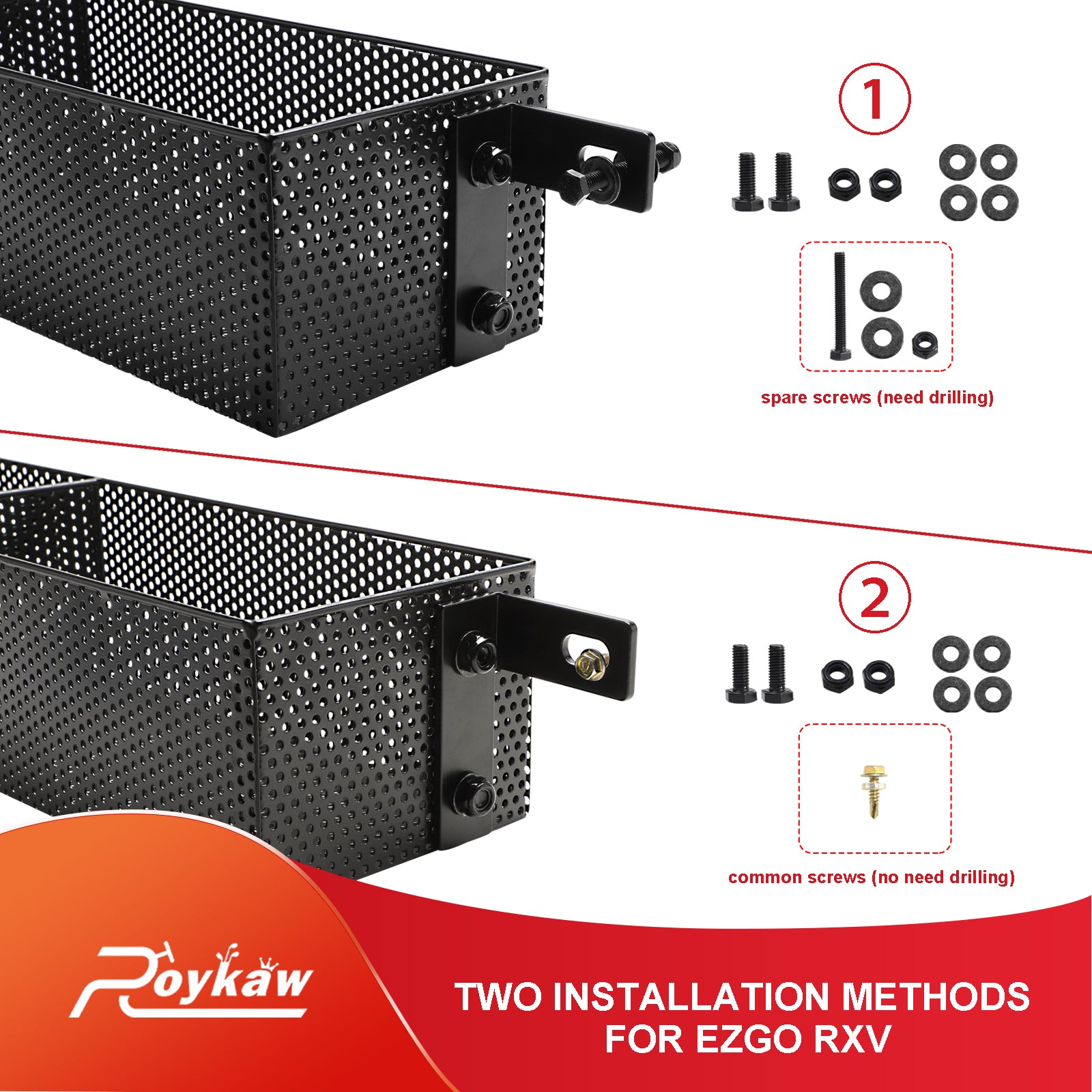 Front Storage Basket Dash Organizer Tray for EZGO TXT/RXV Models, Upgr ...